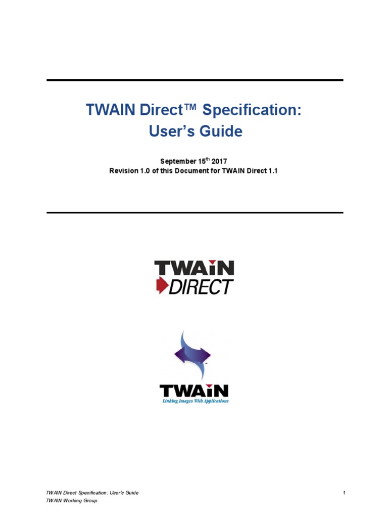 Twain Direct 01 Users Guide V1 1 Pdf Image Scanner Json