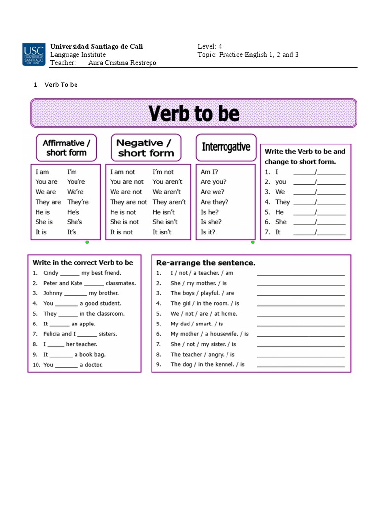 Universidad Santiago de Cali Level: 4 Language Institute Topic ...