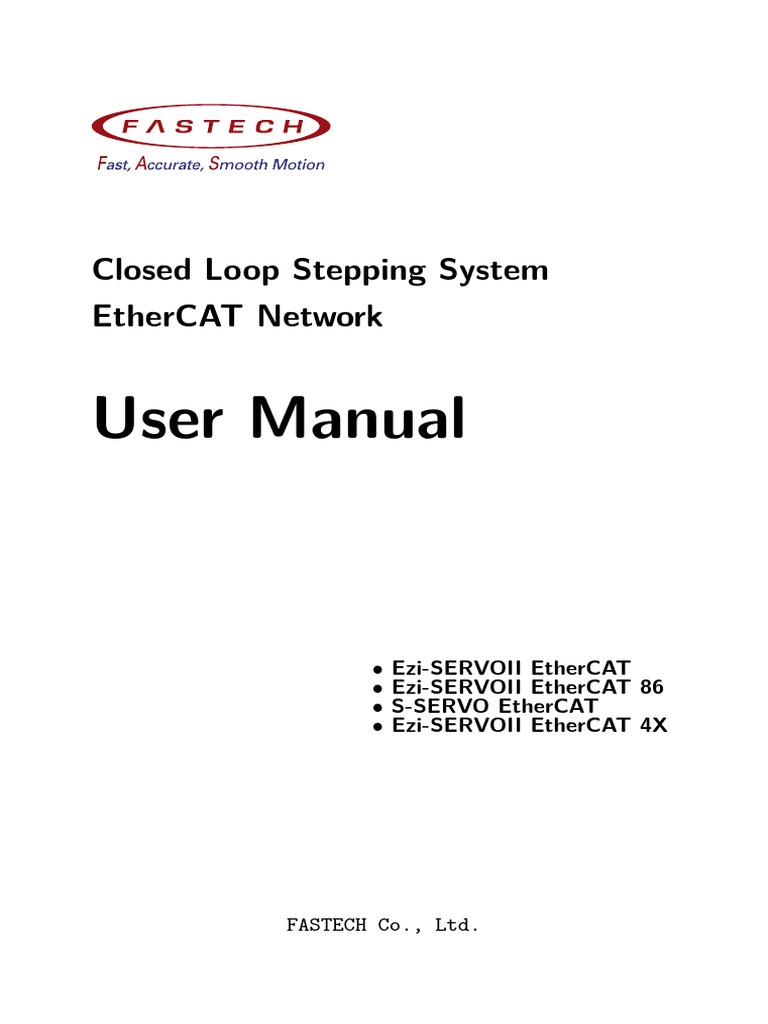 (Manual) Ezi-SERVO2 EtherCAT ENG | PDF | Acceleration | Computer Engineering