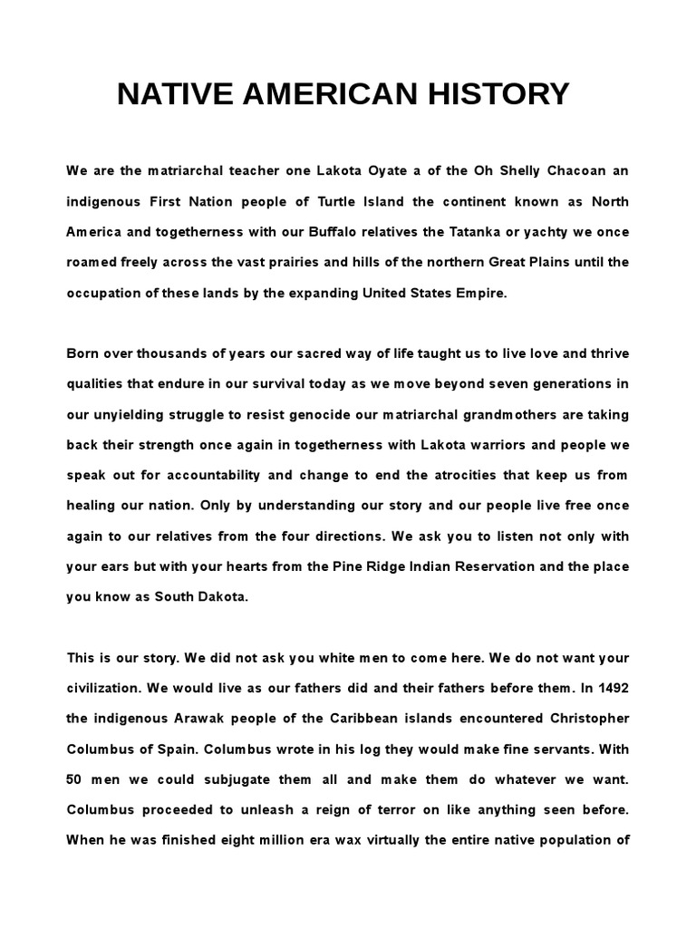 Native American History | PDF | Social Science