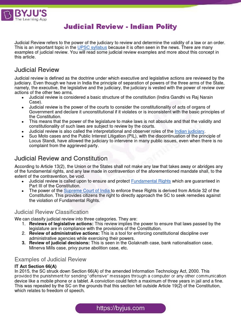 Judicial Review Explained in 40 Characters | PDF | Judicial Review ...