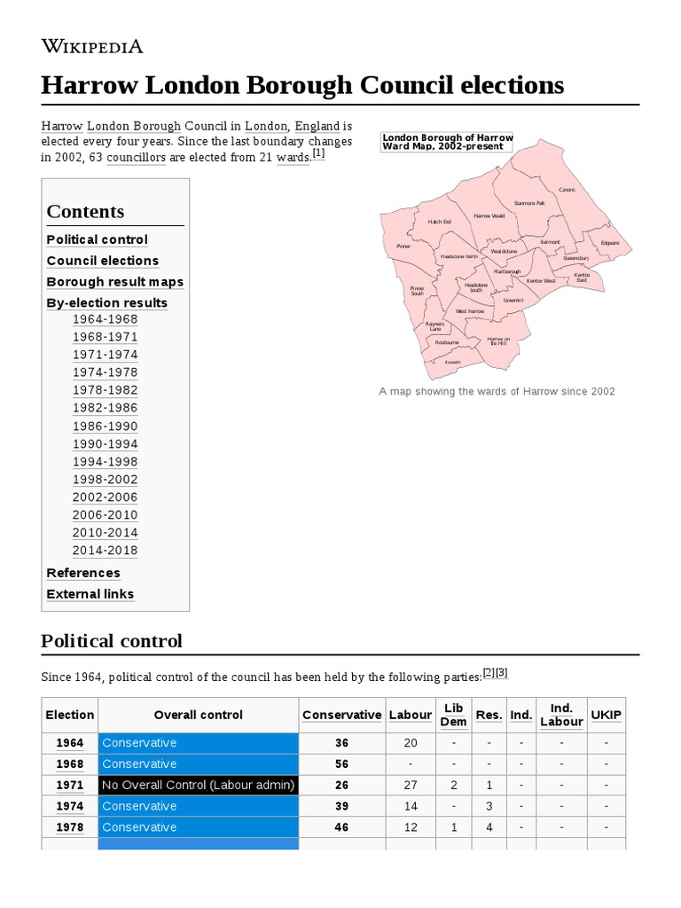 Harrow London Borough Council Elections | PDF | Labour Party (Uk ...