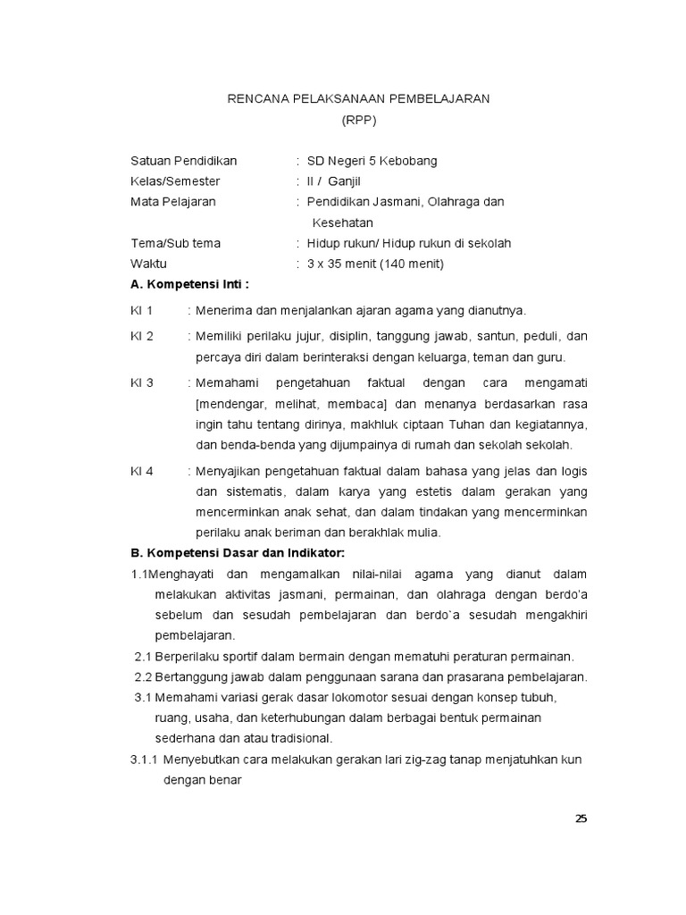 RPP Tema Kerukunan Sub Tema Kerukunan Di Sekolah | PDF