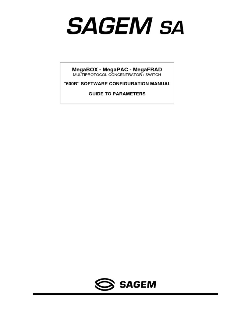Megabox - Megapac - Megafrad: "600B" Software Configuration Manual Guide To Parameters | PDF ...