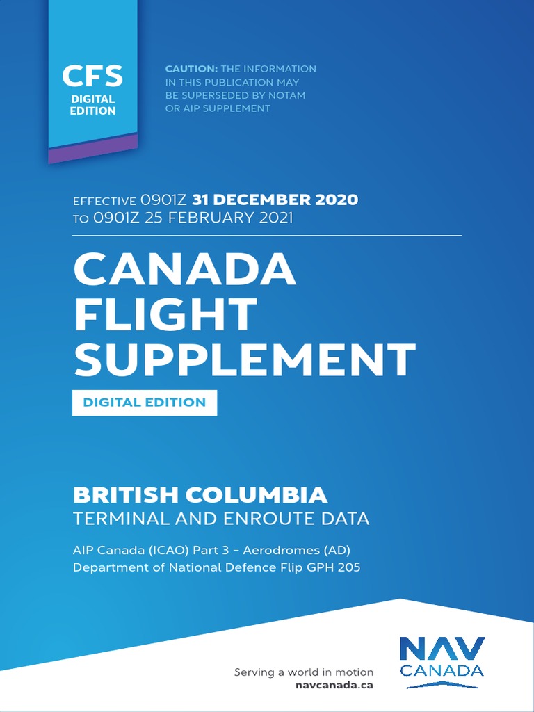 Canada Flight Sup | PDF | Visual Flight Rules | Aerospace Engineering