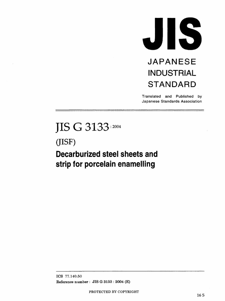 Steel: Decarburized Sheets and Strip For Porcelain Enamelling | PDF ...