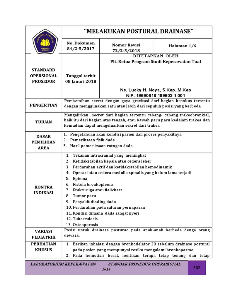 Prosedur Drainase Postural pada Anak | PDF | Sains & Matematika
