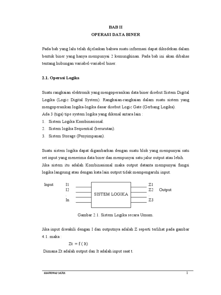 Operasi Logika Dan Aljabar Boolean | PDF
