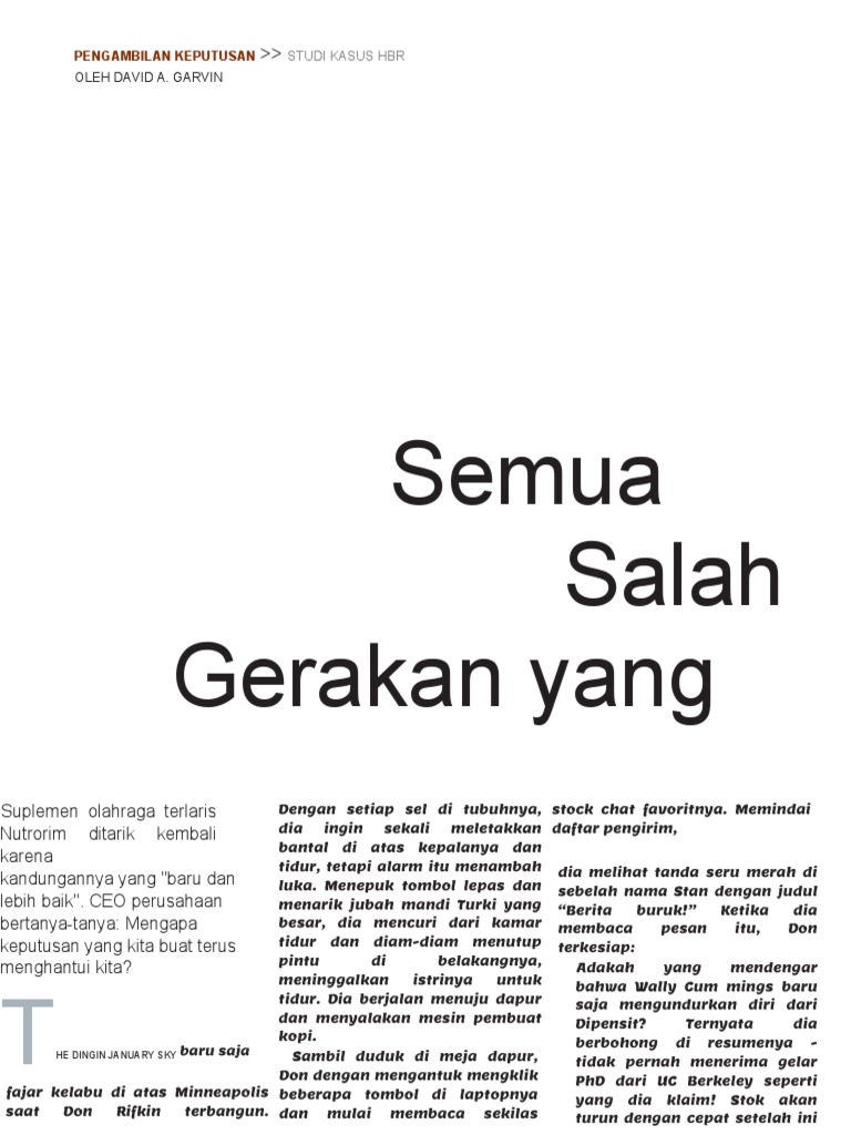 Salinan Terjemahan HBR Tugas LOB | PDF