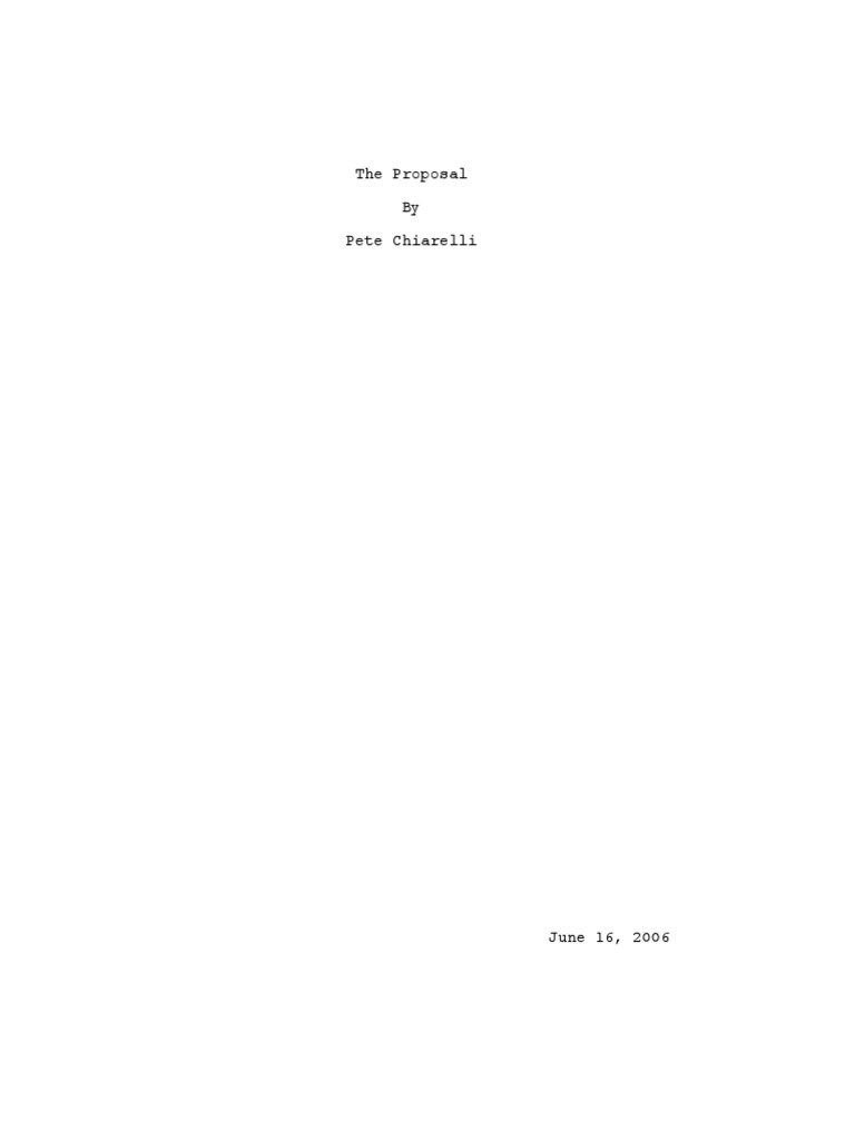 The Proposal | PDF