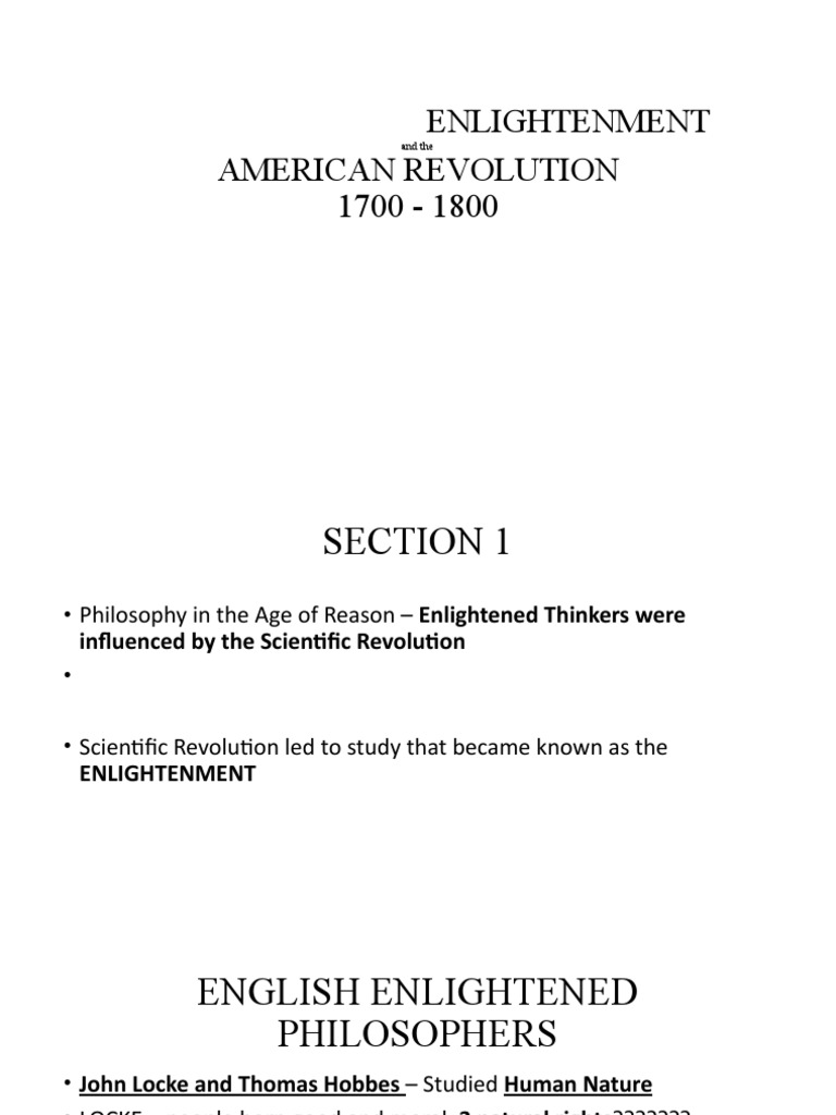 Enlightenment American Revolution 1700 - 1800: and The | PDF | Age Of ...