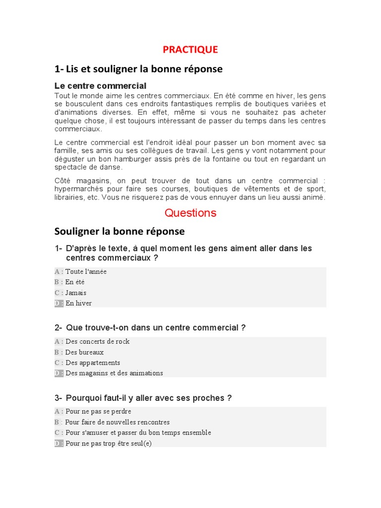 PRACTIQUE | PDF | Commerce de détail