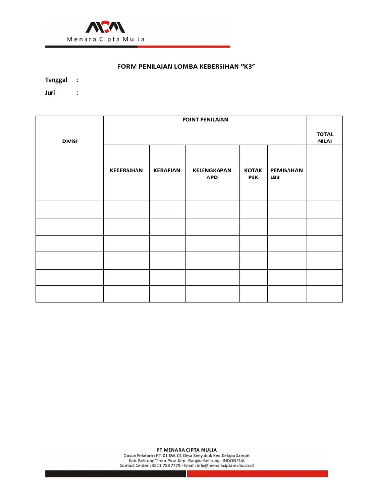Form Penilaian Lomba Melukis | PDF