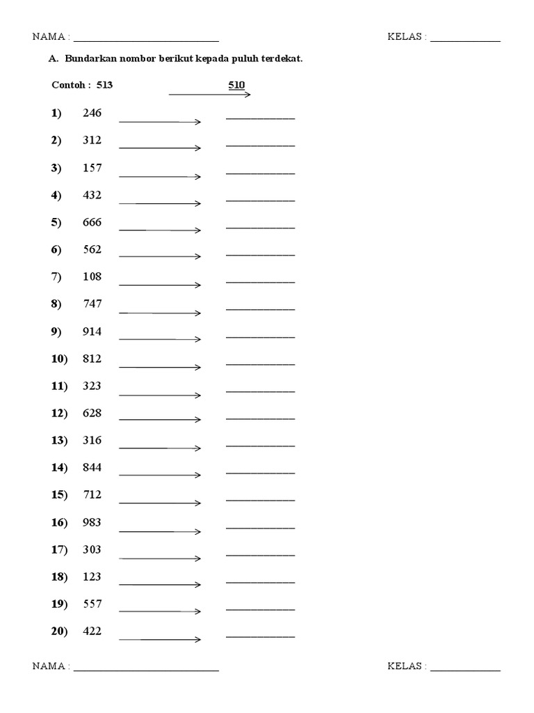 Bundar Nombor KPD Puluh Terdekat | PDF