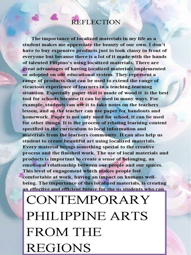 Contemporary Philippine Arts From The Regions: Reflection | PDF