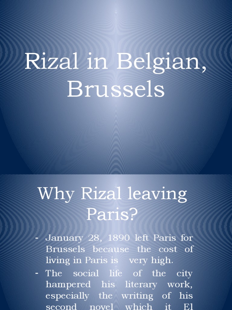 Rizal in Belgian, Brussels | PDF | Philippines | Languages