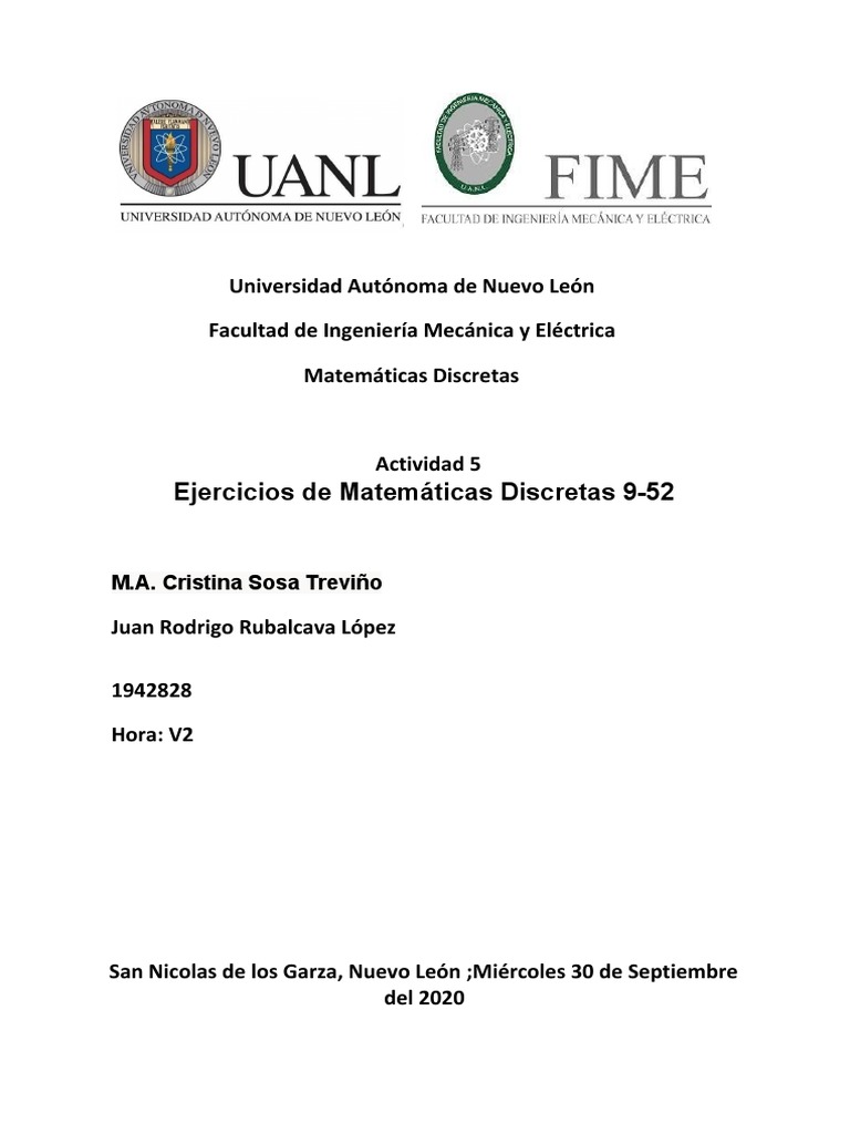 Actividad5 1942828 | PDF | Sintaxis (Lógica) | Proposición