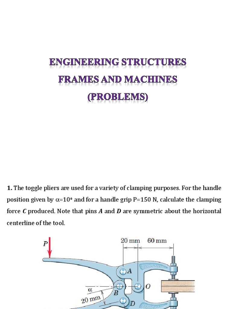 12problem Frames and Machines | PDF | Force | Physics