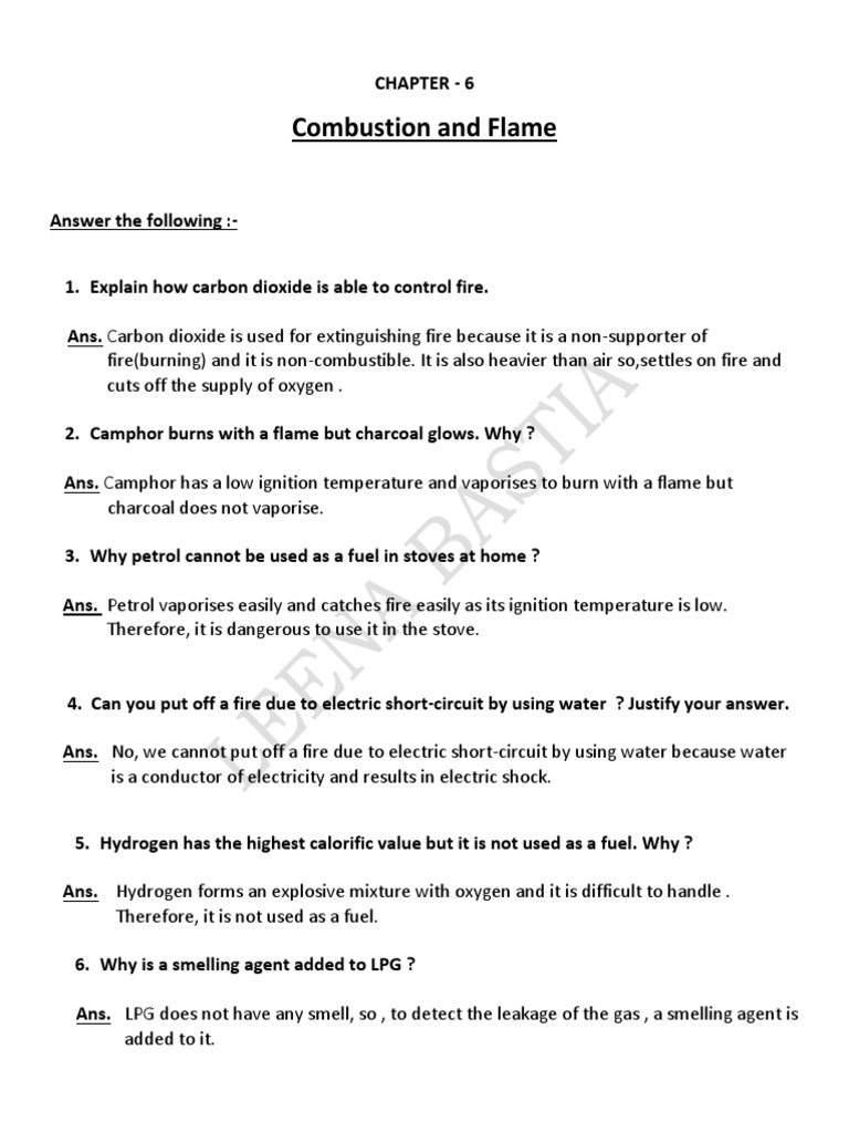Combustion and Flame: Key Concepts | PDF | Combustion | Fires