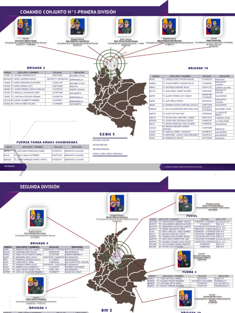 2.mapas Fuerzas Militares-1 | PDF | Rango militar | Organización militar