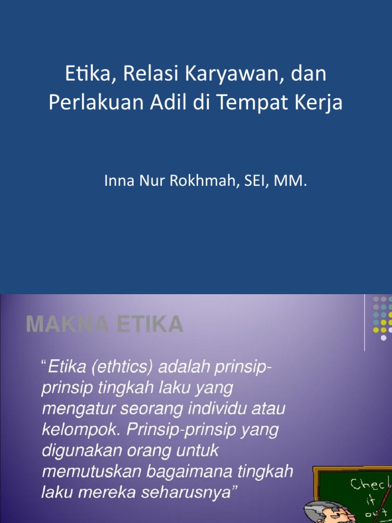 BAB IX Etka, Relasi Karyawan | PDF | Gaya Hidup