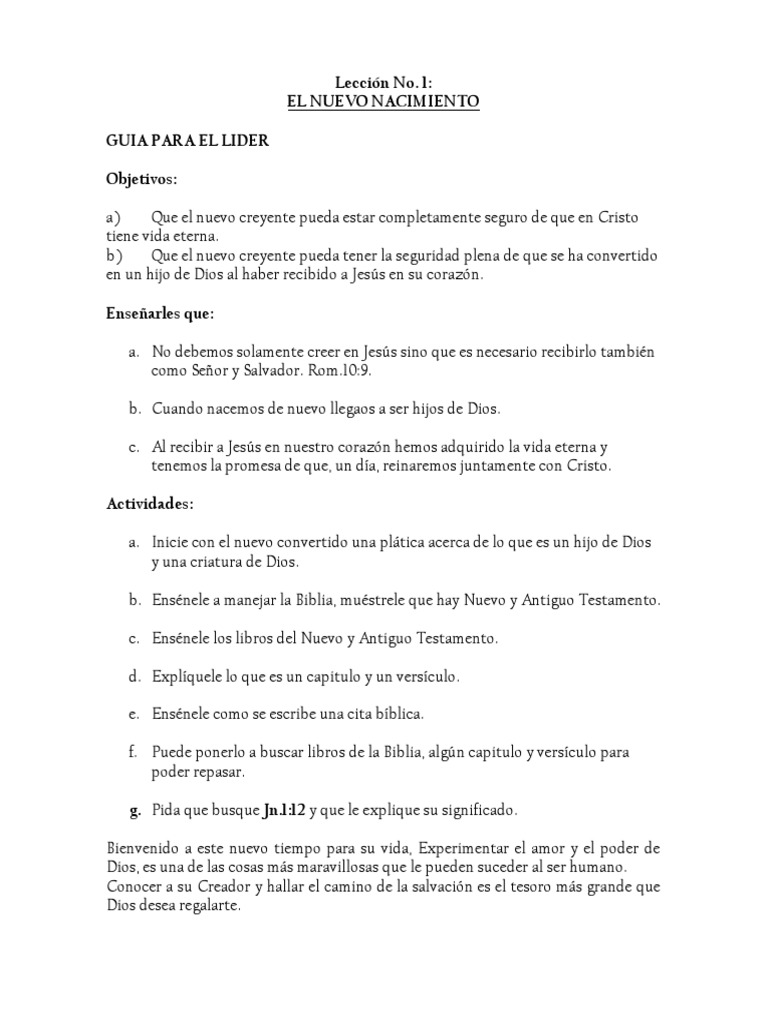 Lecciones para Consolidar | PDF | Oración | Fe