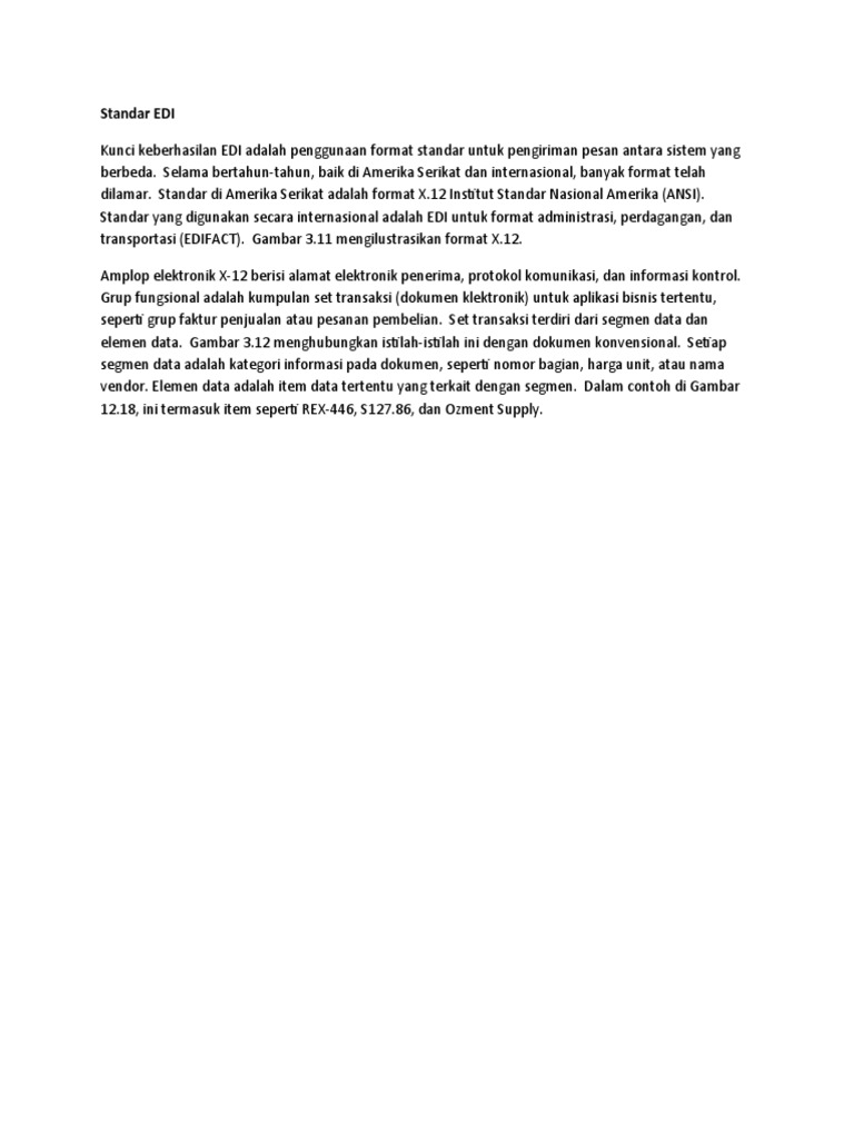 Standar EDI-WPS Office | PDF