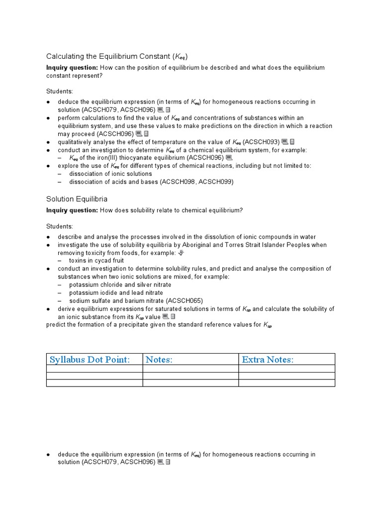 Calculating The Equilibrium Constant | PDF | Chemical Reactions ...