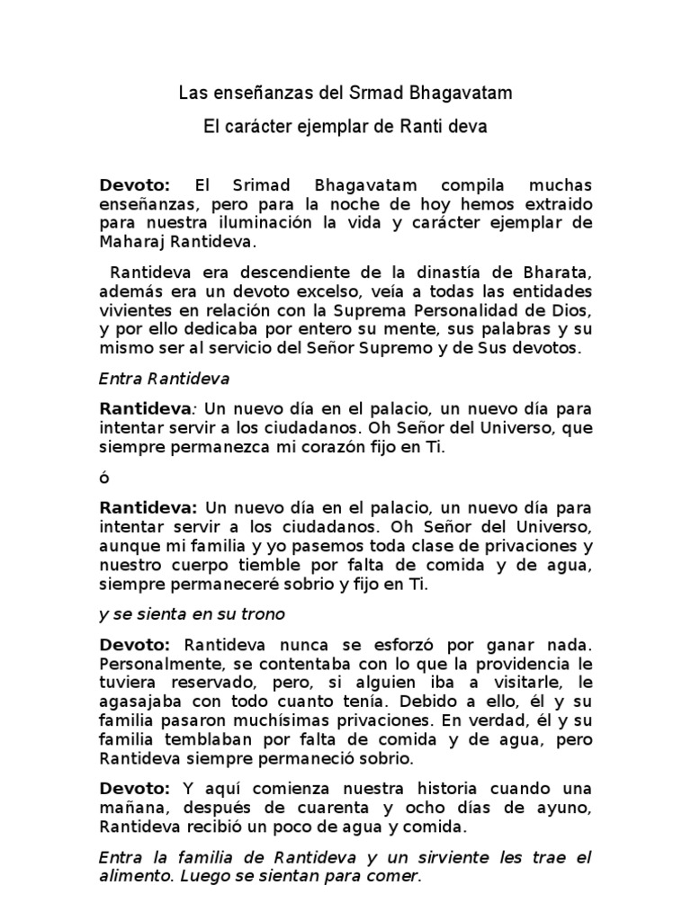 Carácter Ejemplar de Rantideva | PDF | Dios | Religión y creencia