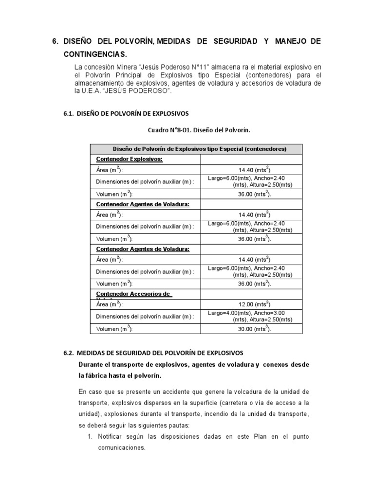 Diseño Del Polvorín | PDF | Primeros auxilios | Seguridad y salud ...