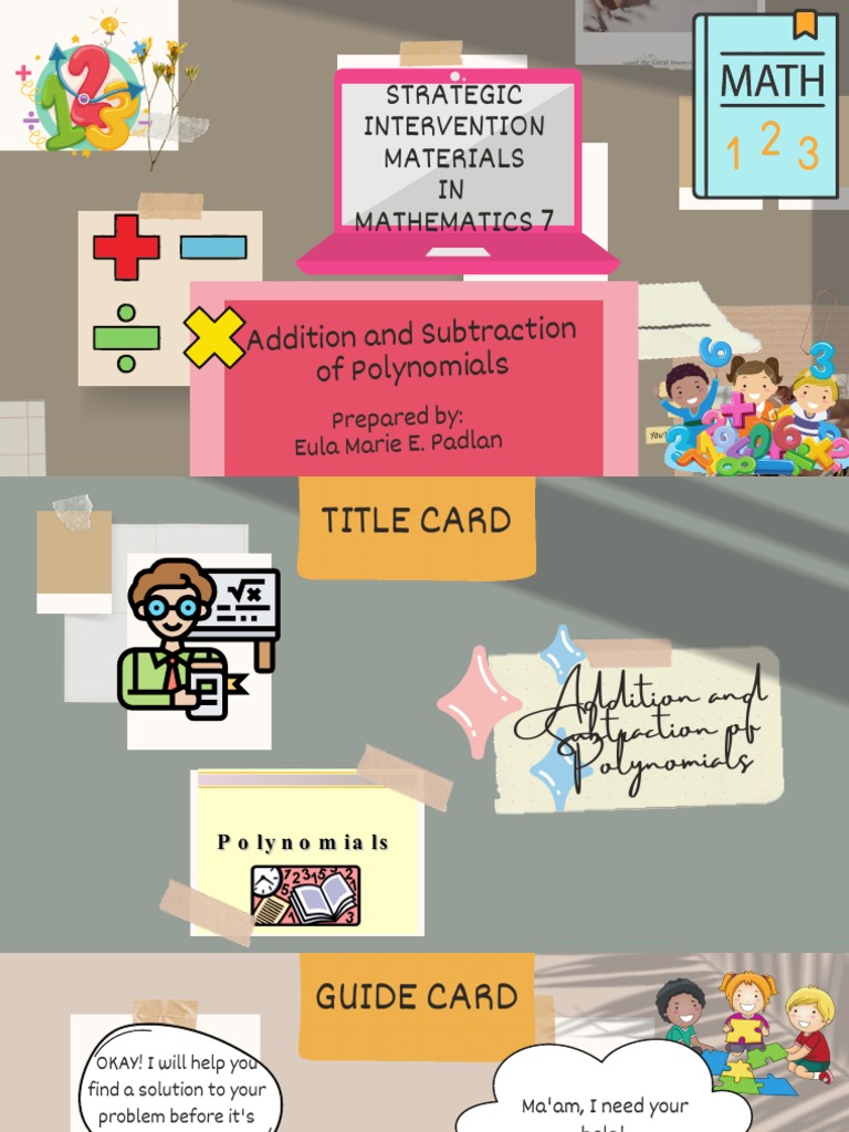 Strategic Intervention Materials IN Mathematics 7: Addition and ...