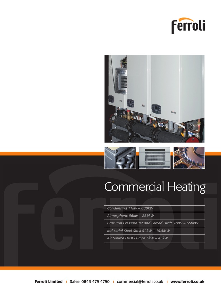 Ferroli Commercial Range Guide 2012 | PDF | Boiler | Water Heating