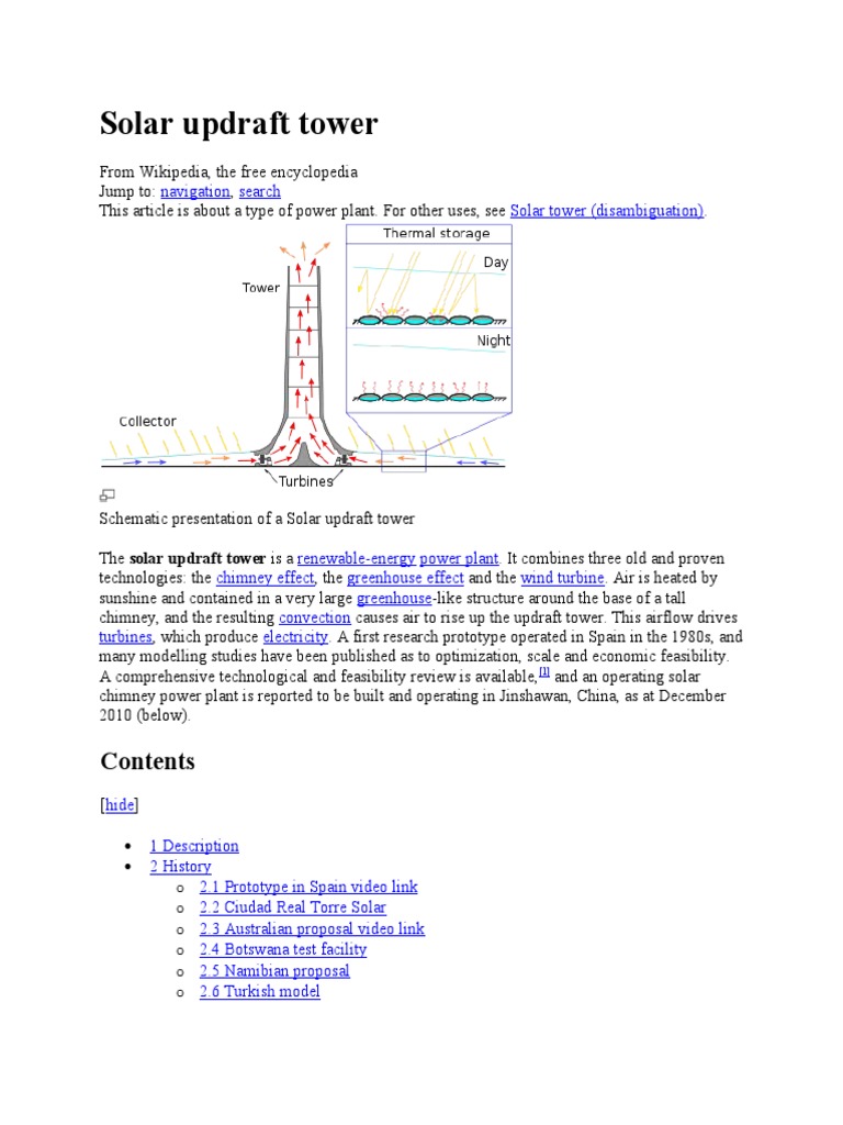 Solar Updraft Tower | PDF | Solar Power | Wind Power