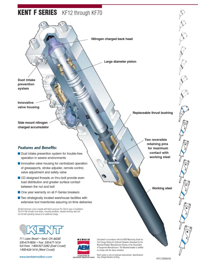 Kent F Series: KF12 Through KF70 | PDF | Valve | Machines