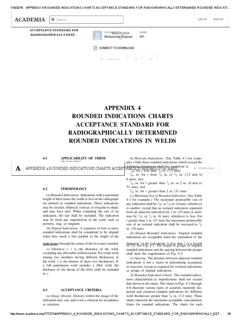 Appendix 4 Rounded Indications Charts Acceptance Standard For ...