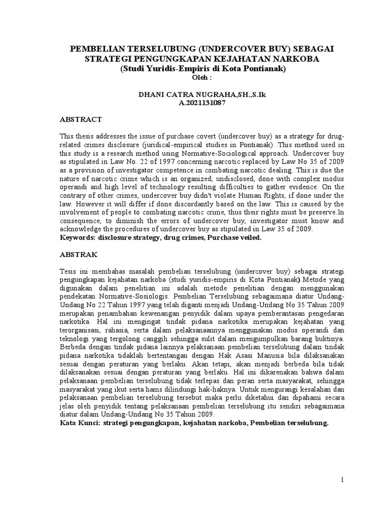 Undercover Buy Seb | PDF