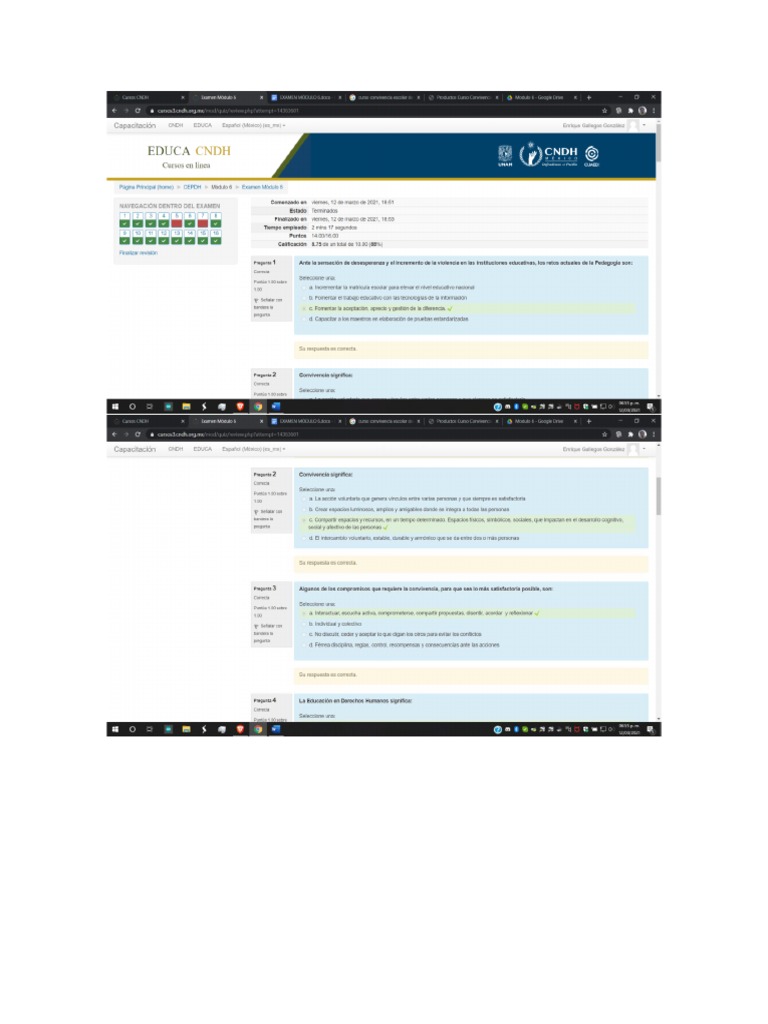 Convivencia Escolar CNDH Módulo 6 | PDF