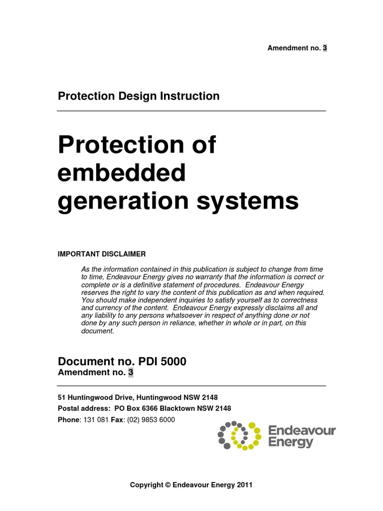 Protection of Embedded Generation Systems | PDF | Electrical Grid ...