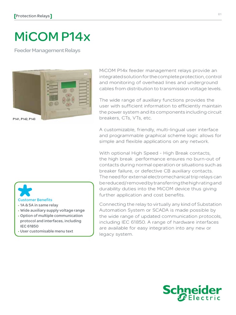 Schneider Protection Relay | PDF | Relay | Electronic Circuits