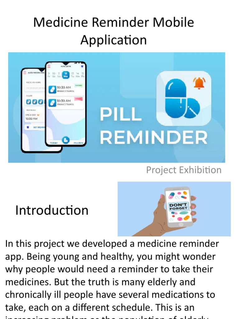 Medicine Reminder Mobile Application: Project Exhibition | PDF ...