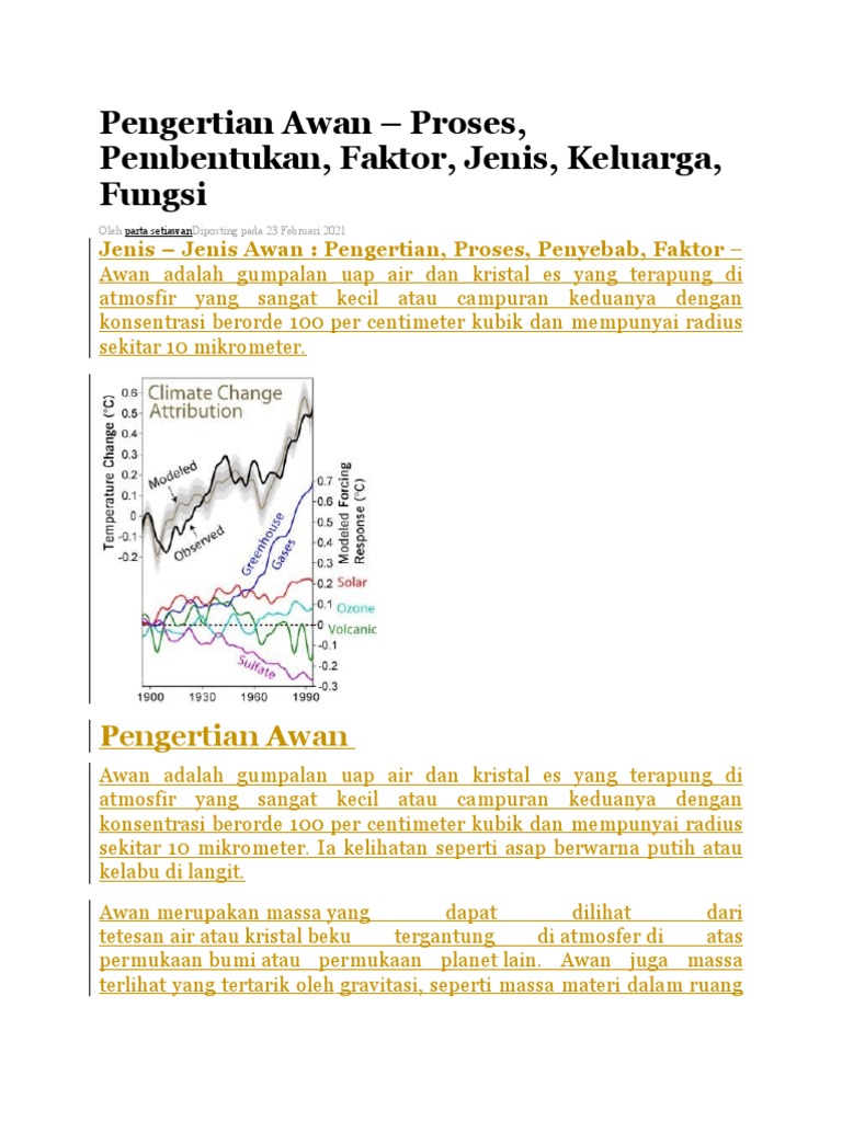 Pengertian Awan | PDF