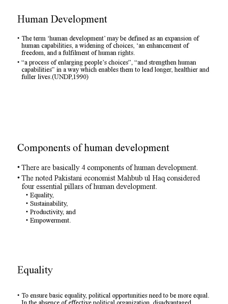 Human Development | PDF | Empowerment | Human Capital