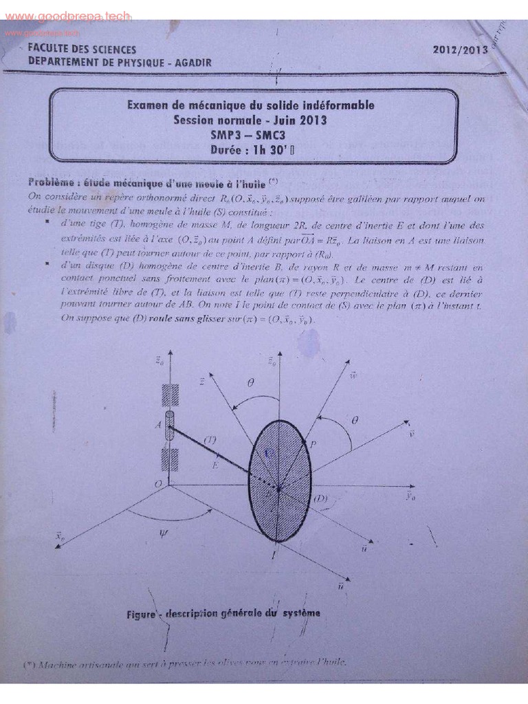 Examens Corriges de Mecanique Du Solide | PDF