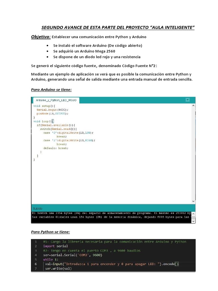 19-CF2 Comunicacion Python y Arduino | PDF