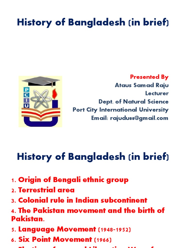 History of Bangladesh (In Brief) | PDF | British Raj | Bangladesh