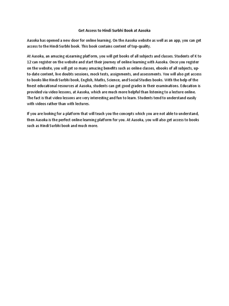Access Hindi Surbhi Book on Aasoka | PDF | Career & Growth | Language ...