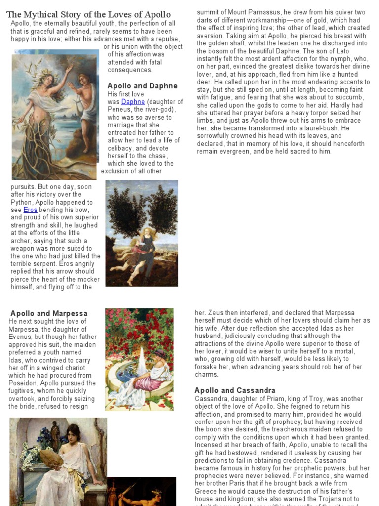 The Mythical Story of The Loves of Apollo | PDF | Greek Mythology ...