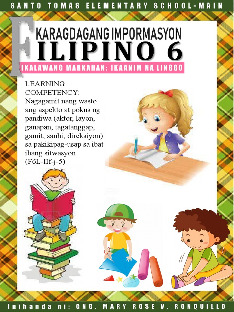 Filipino 6 Q2 W6 Background Information | PDF
