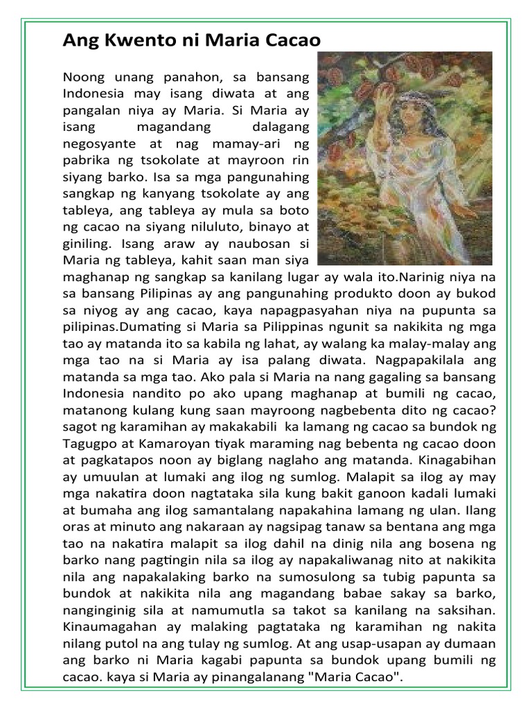 Ang Kwento Ni Maria Cacao | PDF