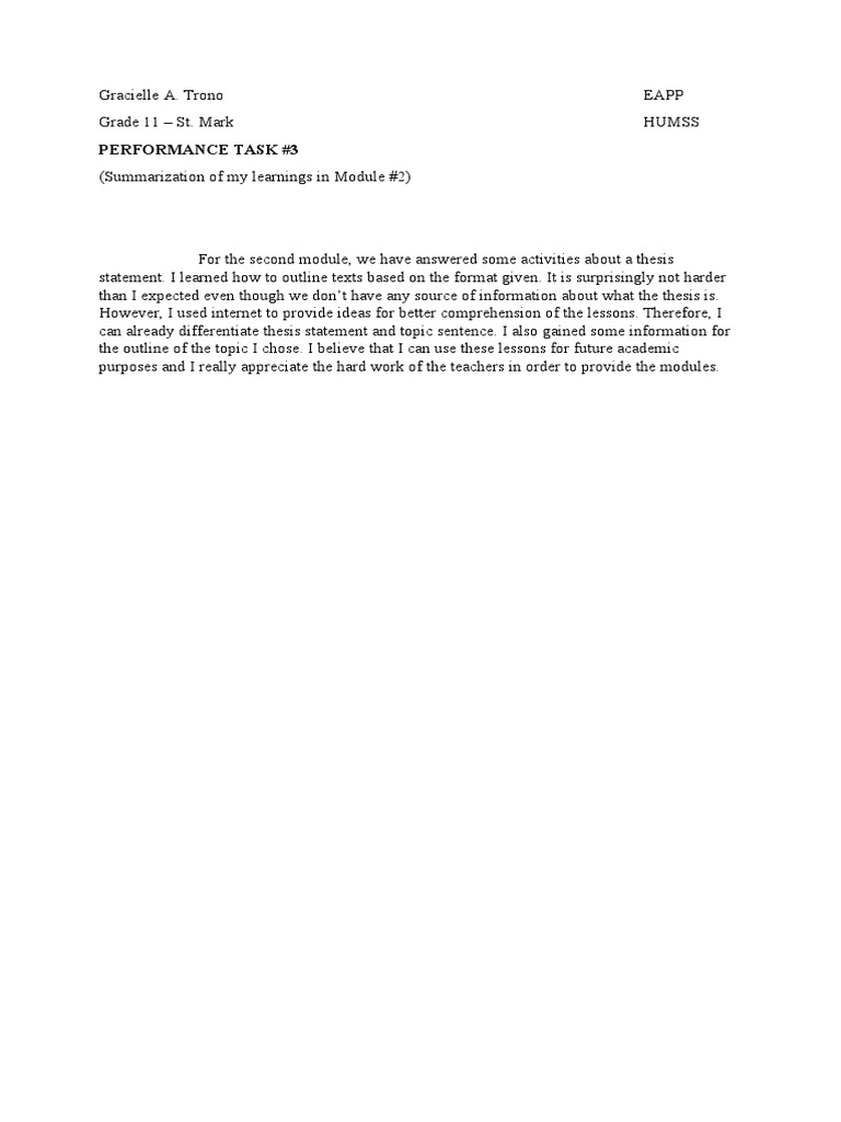 Module 2 Summary Eapp | PDF